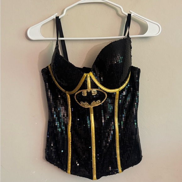 DC Comics | Tops | Dc Comics Batman Batgirl Sequined Corset Black ...